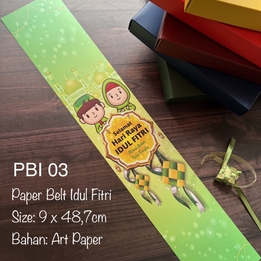 (10pcs) Paper Belt Idul Fitri/ Lebaran/ Eid Mubarak/ Sleeve/ Kertas ...