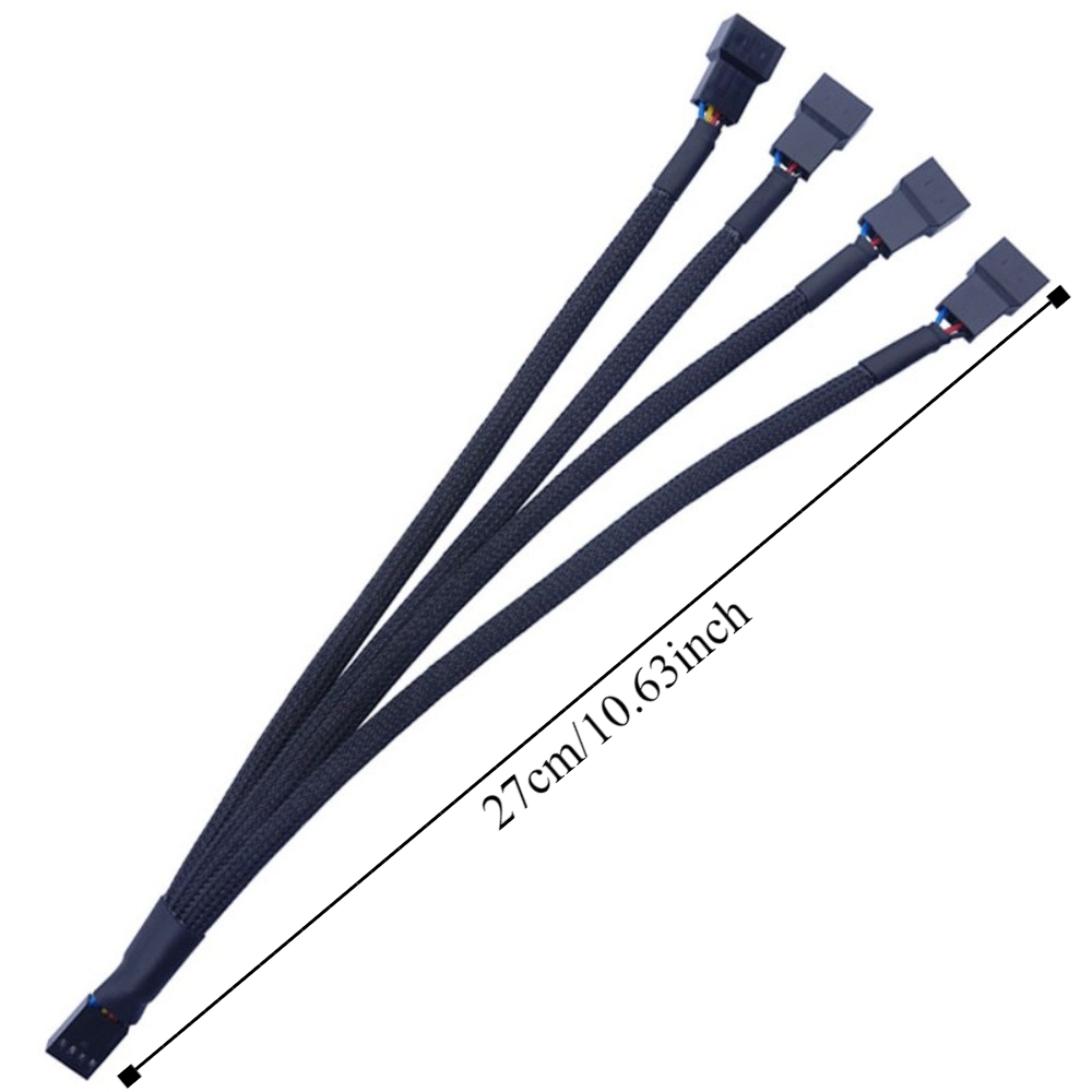 Male To Female 4 Pin Pwm Fan Cable Connector Braided Sleeving ...