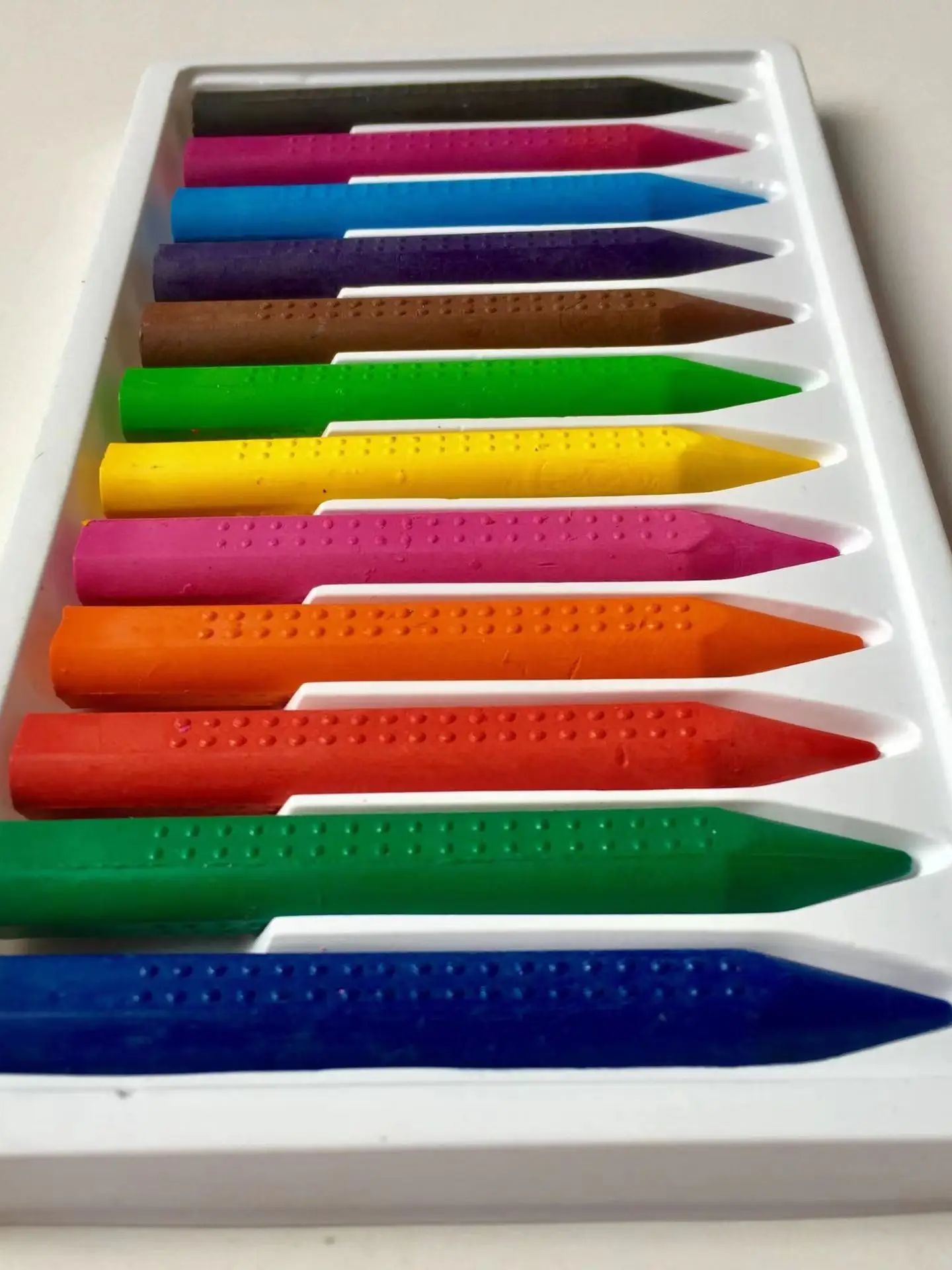 【Toy life hall】12pcs Color Crayons Do Dirty Hands Washable Wax Pencil ...