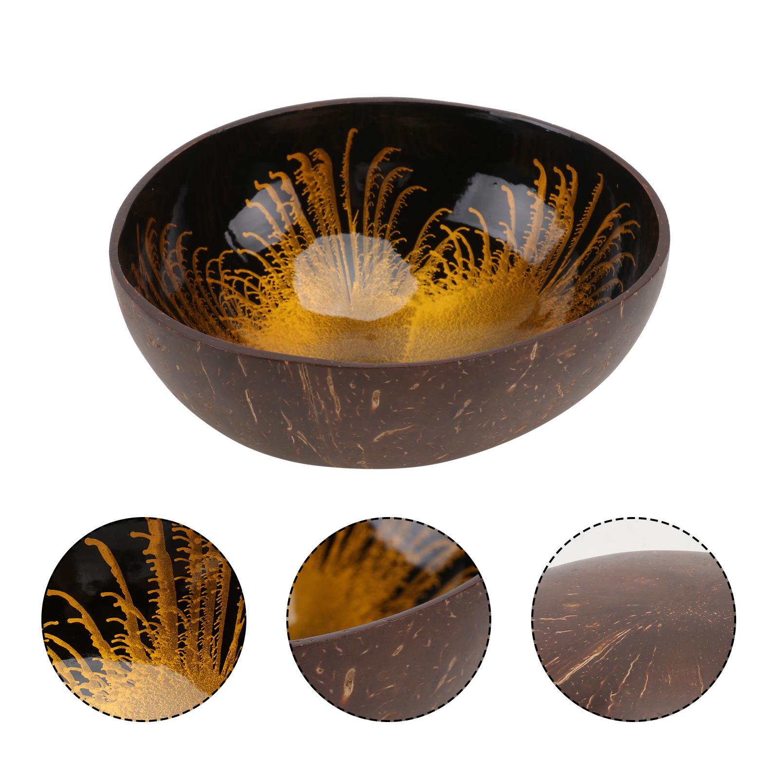 【Quality certification】Coconut Shell Bowl Storage Food Containers Candy ...