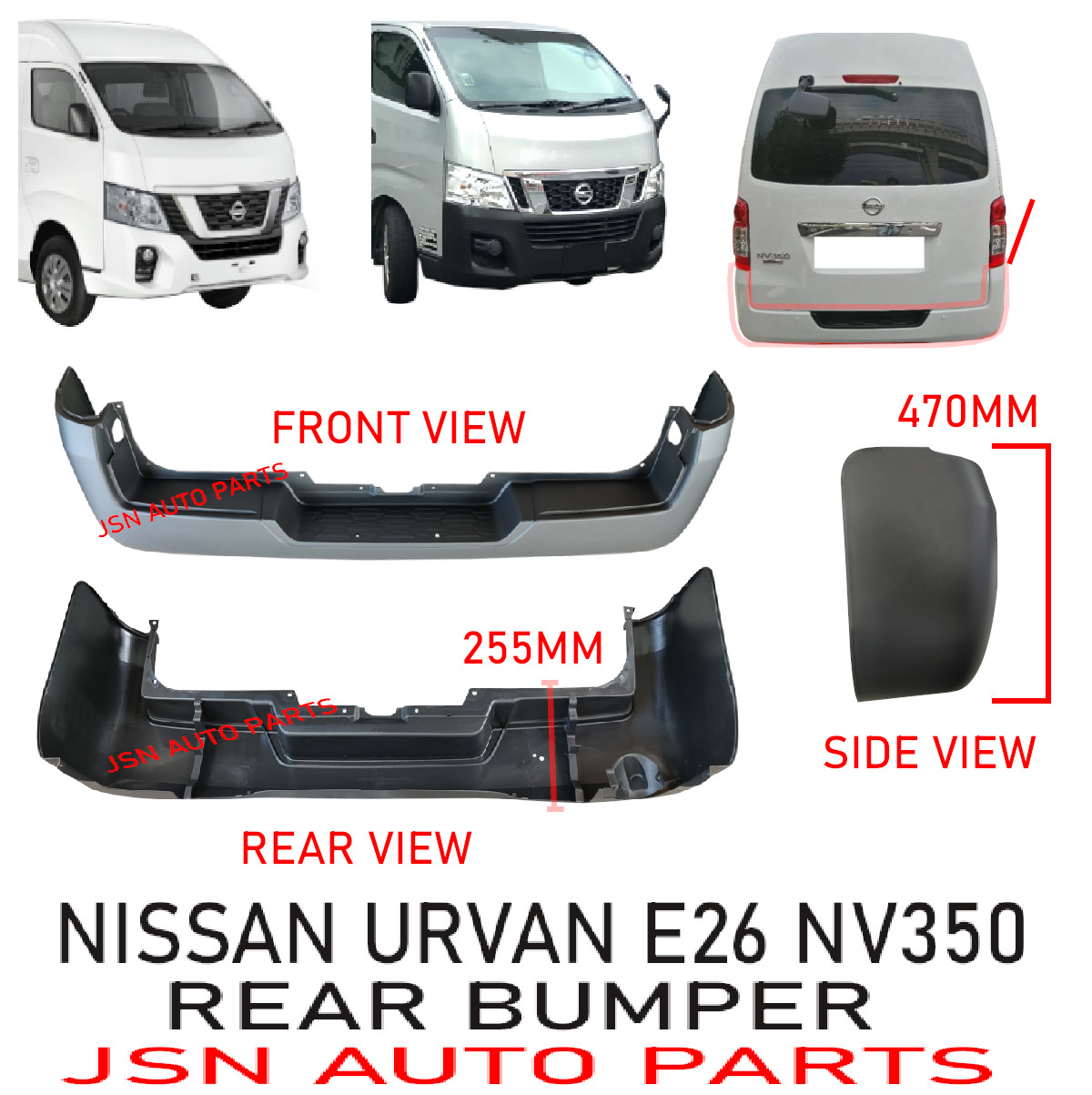 J125S01 REAR BUMPER NISSAN URVAN E26 NV350 | Lazada