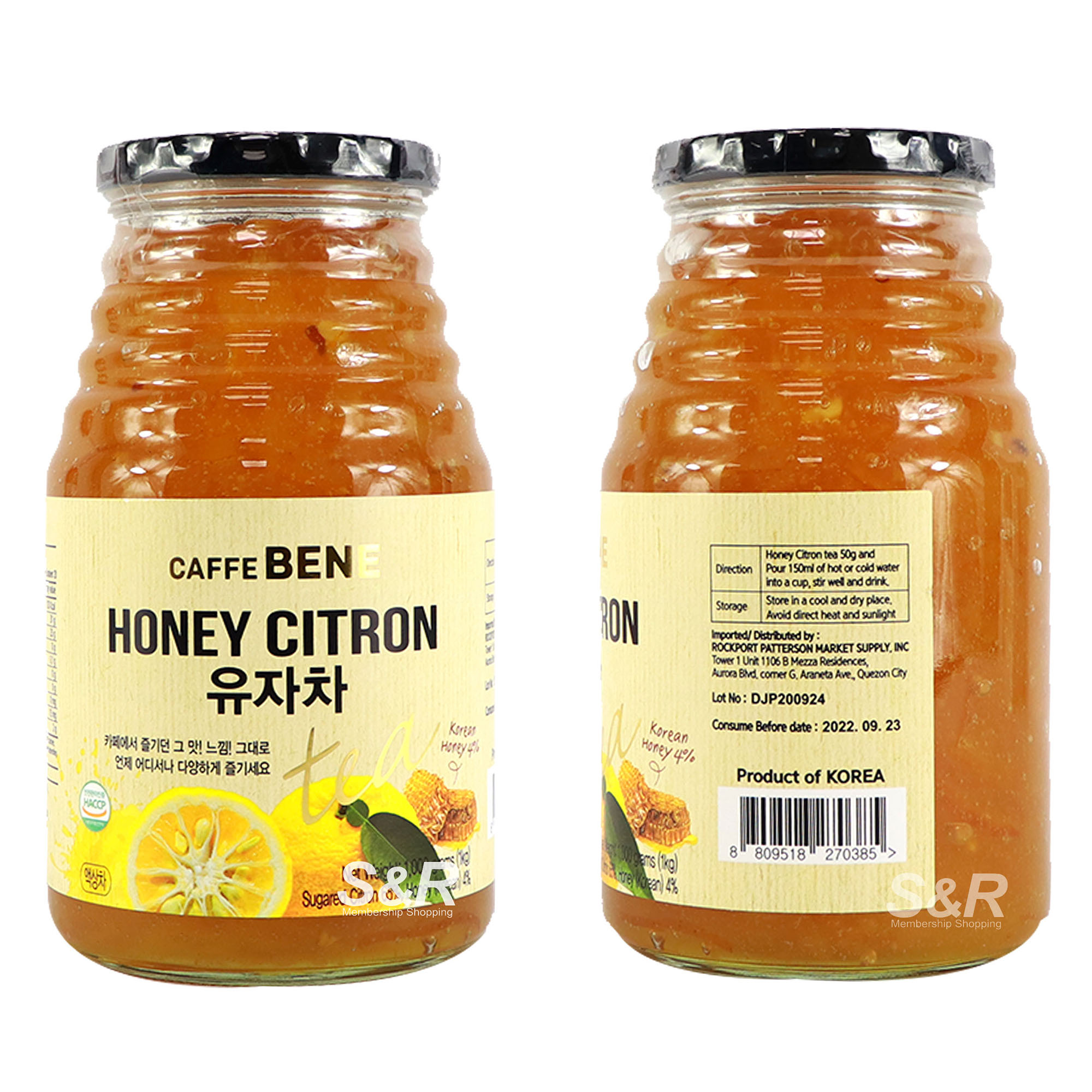 CAFFE BENE Honey Citron Tea 1kg Made in Korea | Lazada PH