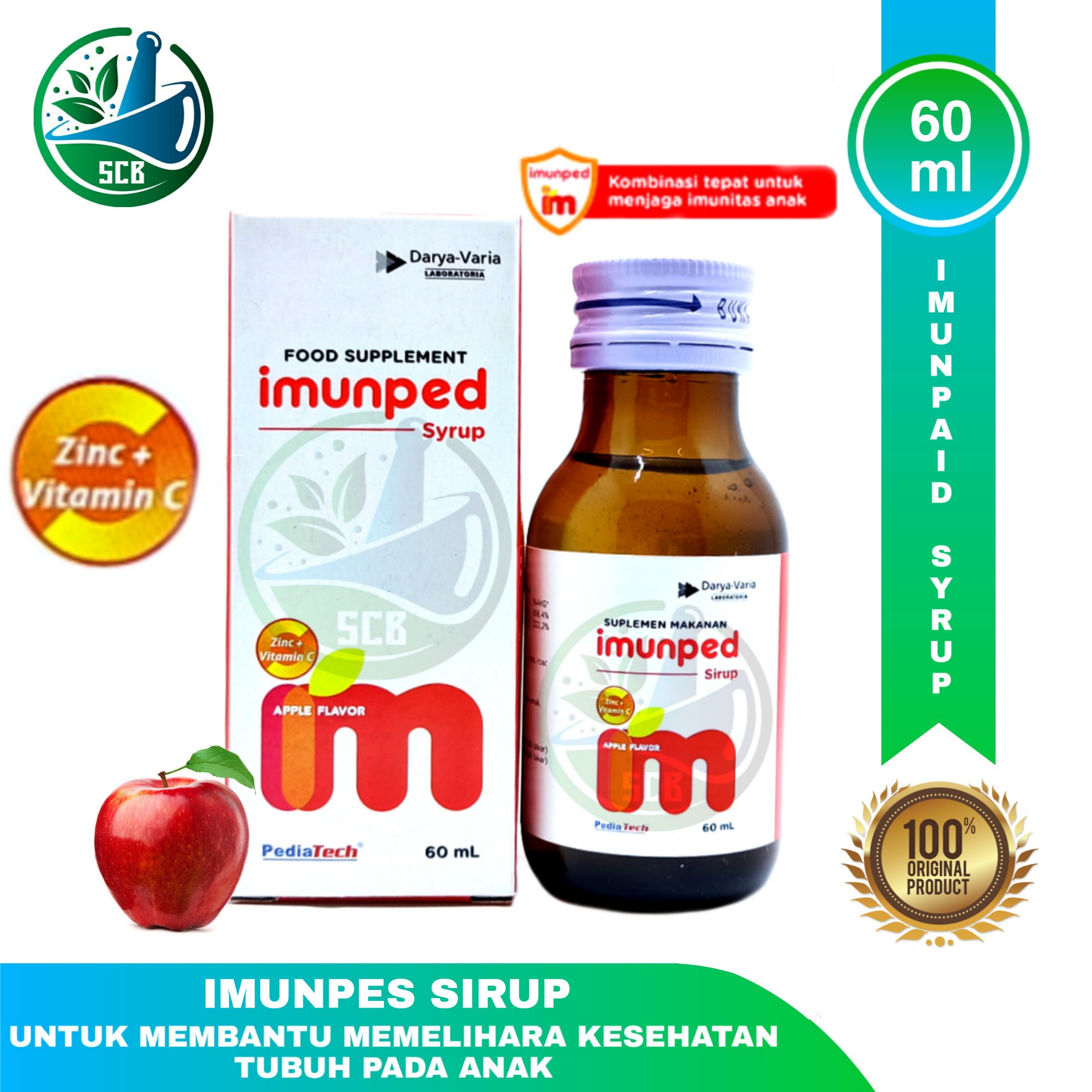Imunped Sirup / Drops - Suplemen Zinc dan Vitamin C Anak | Lazada Indonesia