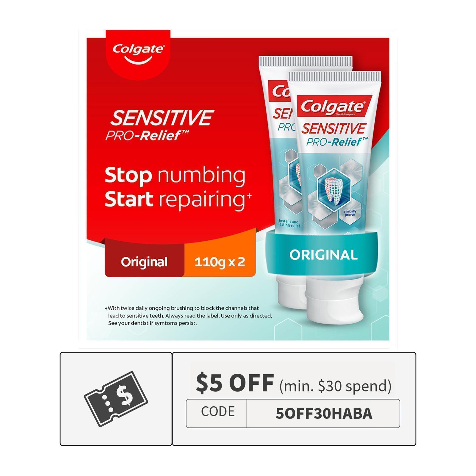 Colgate Sensitive Pro Relief Original Toothpaste 110 G X 2 Valuepack ...