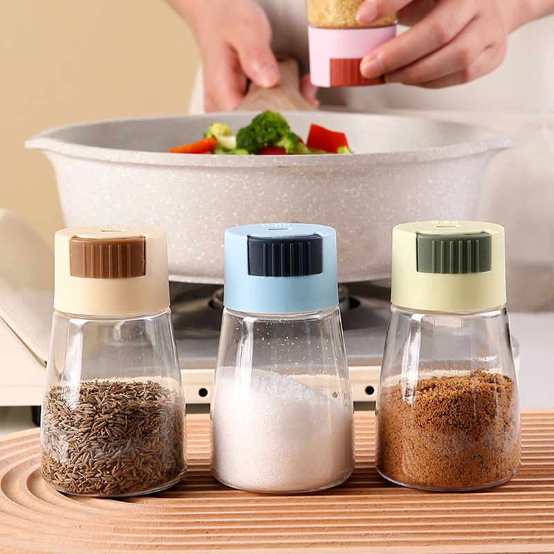 0.5g Metering Salt Shaker Push Type Salt Dispenser Salt Tank Sugar ...