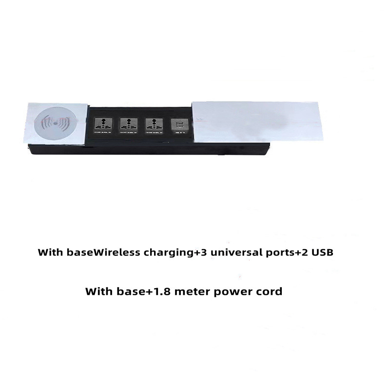 Embedded desktop socket side sliding hidden socket with conference ...