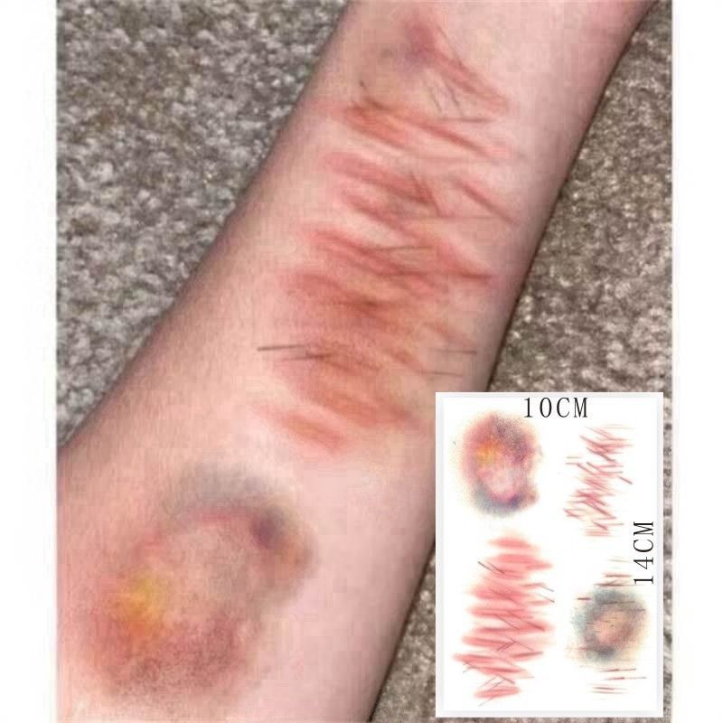【Whoever uses it, who praises it】Bruises Morbid Scar Tattoo Sticker ...