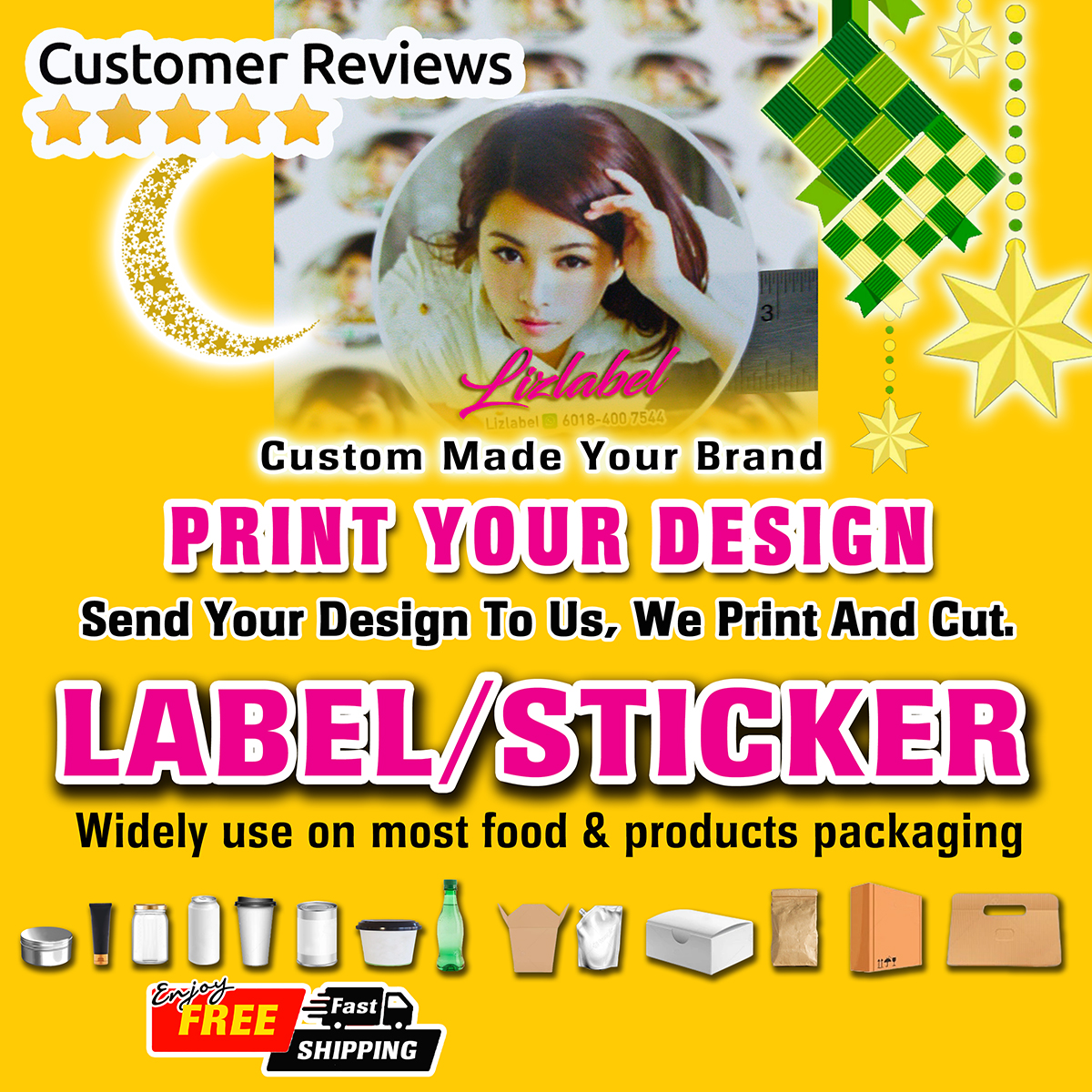 Sticker Product Custom Made 100pcs per unit | Lazada