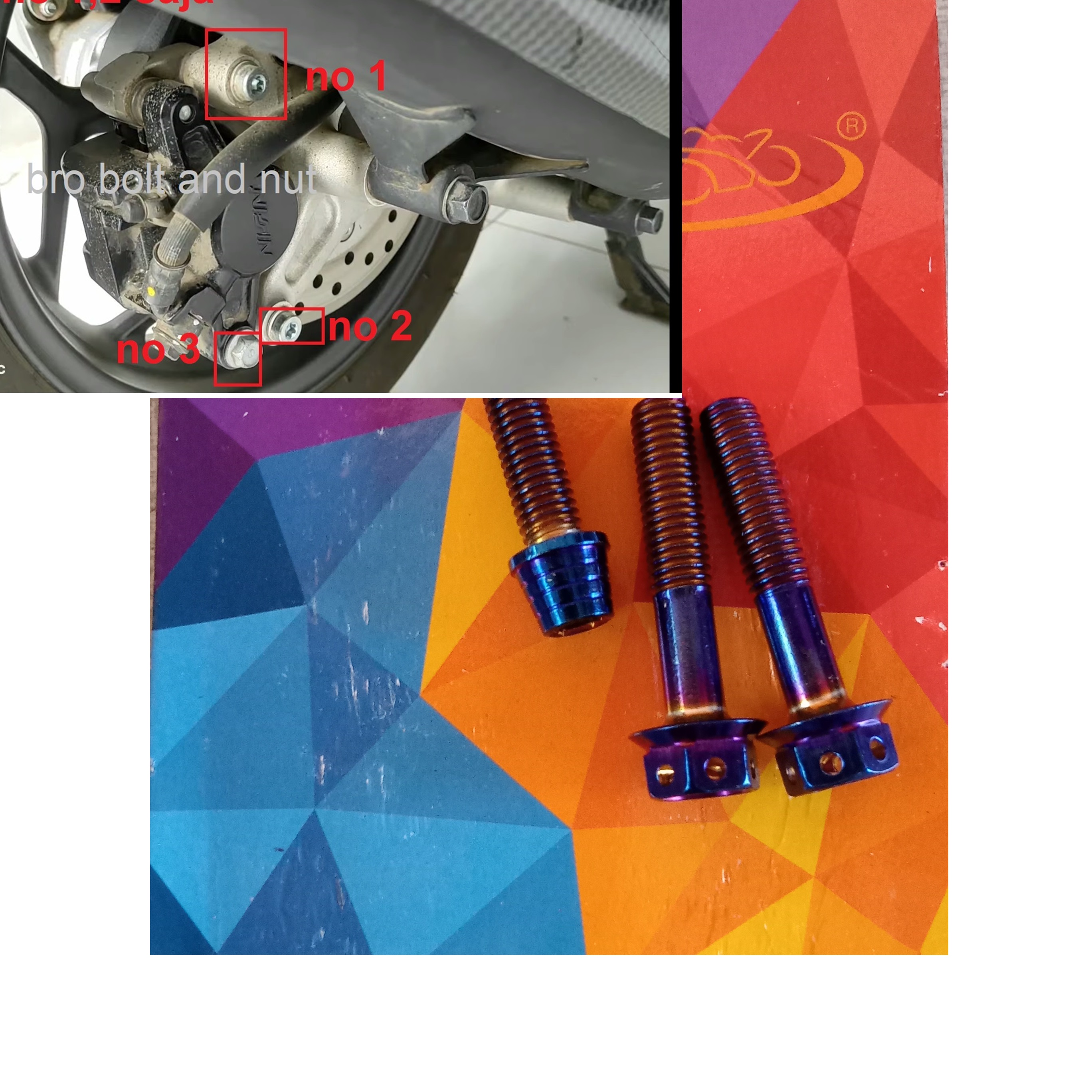 Baut Probolt Stenliss Breket Kaliper Belakang Honda ADV 150 Pcx 160 Set Heng Thailand | Lazada ...