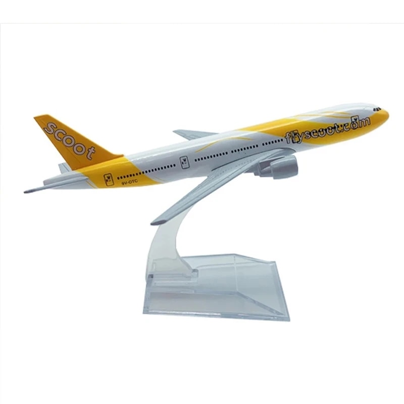 【Sell-Well】 Fly Scoot Airline B777 Plane Model 16cm 1:400 Airplane 777 ...