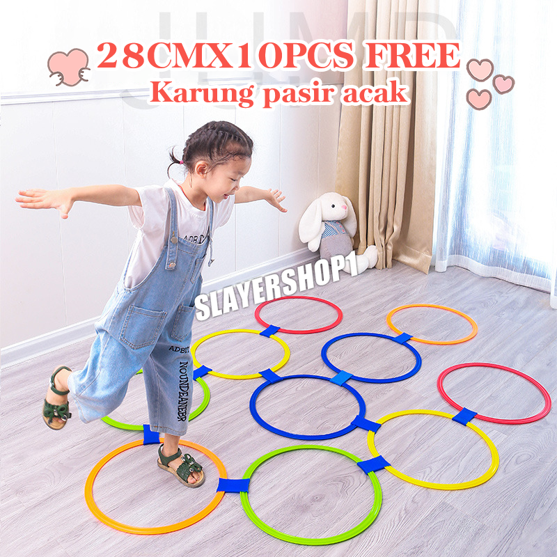 Hopscotch Ring 10pcs - Mainan Lingkaran Loncat Engklek Olahraga Anak ...