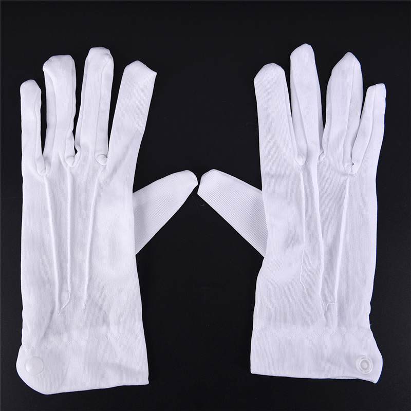 1Pair White Formal Gloves White Honor Guard Parade Santa Women Men ...