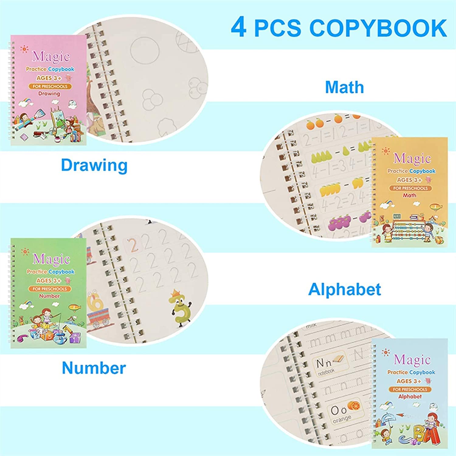 Children's Calligraphy Copybook Magic Writing Calligraphy Handwriting ...