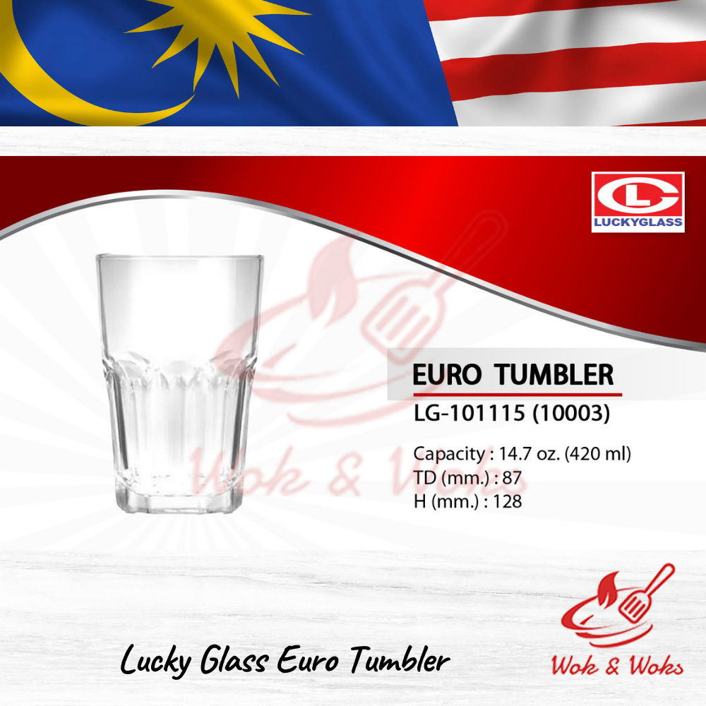 Lucky Glass Brand Glass Euro Tumbler / Tumbler Euro Kaca Jenama Lucky ...