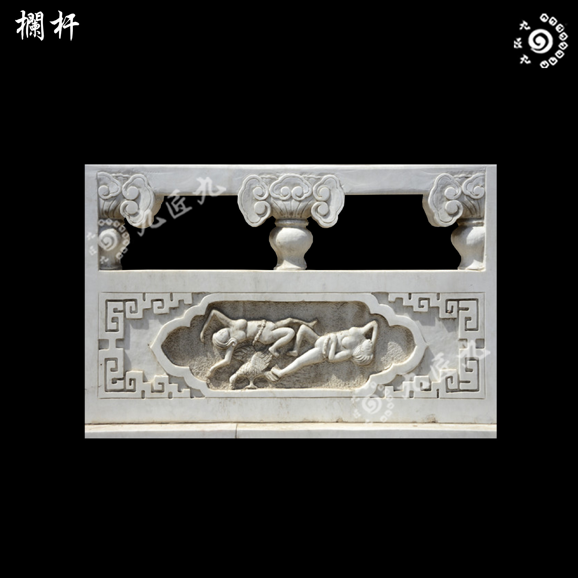 Antique Railing Dry Stop Garden Bridge Deck Ancient Building Handrail ...