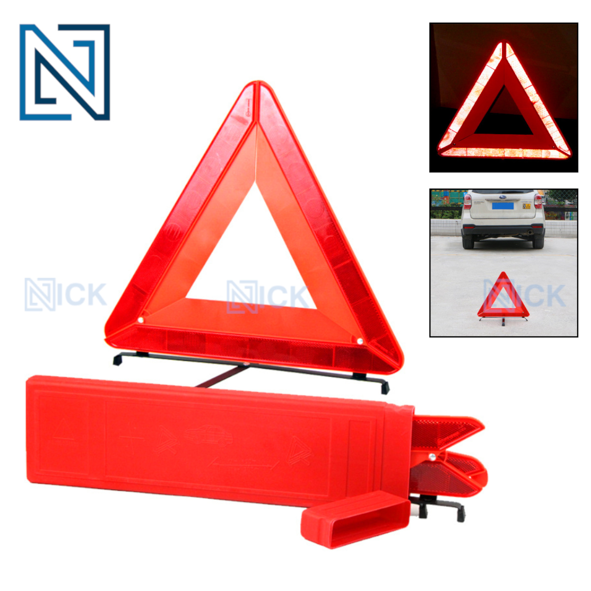 Foldable Reflective Warning Triangle Emergency Road Safety Triangle ...