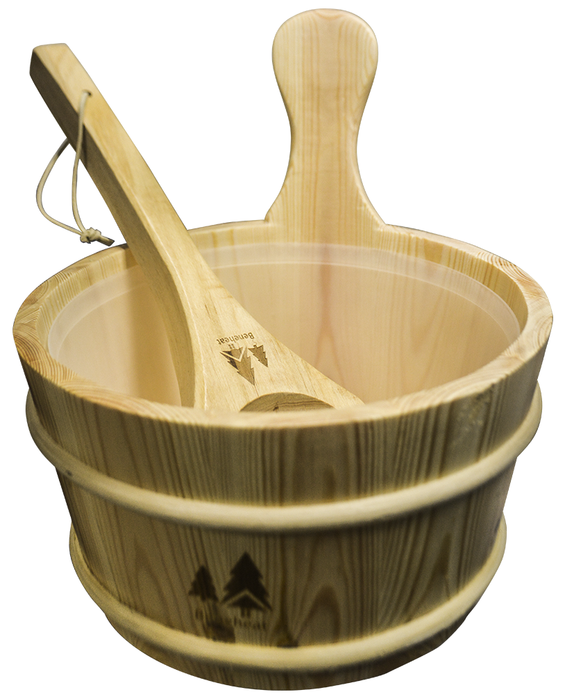 Jet-Flo Sauna Bucket (Wooden Pail) and Ladle Kit | Lazada PH