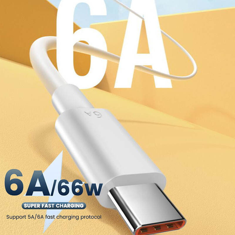 1/1.5mile 6A 66W USB Type-c Super Fast Charge Cable for xiaomi Huawei Smartphone | Daraz.com.bd