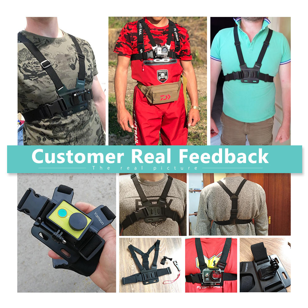 Vamson For 9 Accessories Chest Strap Belt Body Tripod Harness Mount For ...