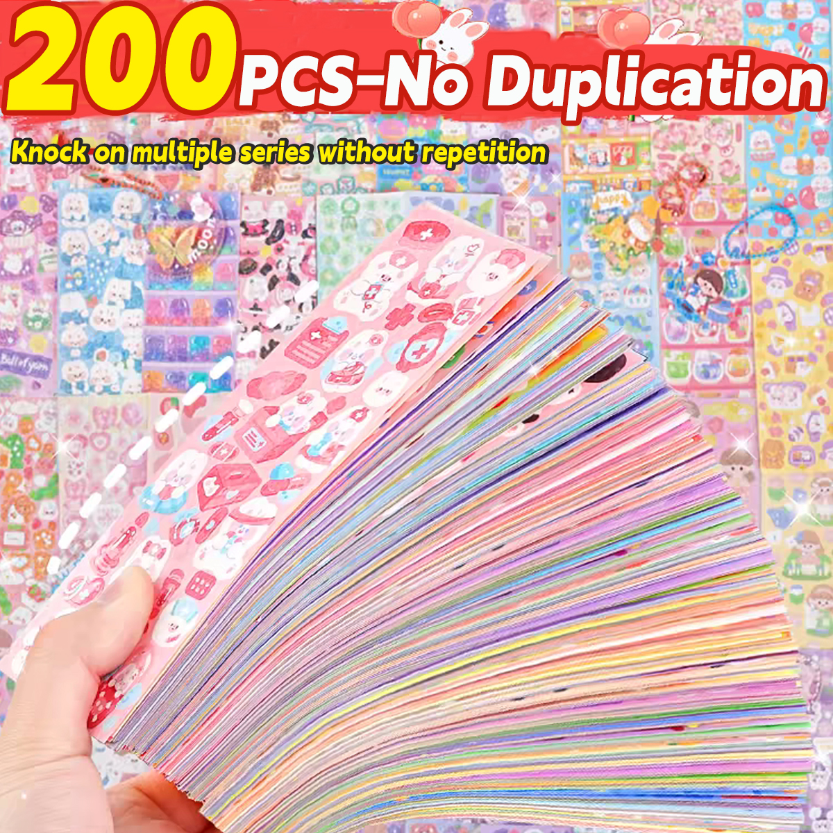 【New-store】 20-200 PCS Cute Stickers Goo Card Kawaii Cartoon Sticker No ...