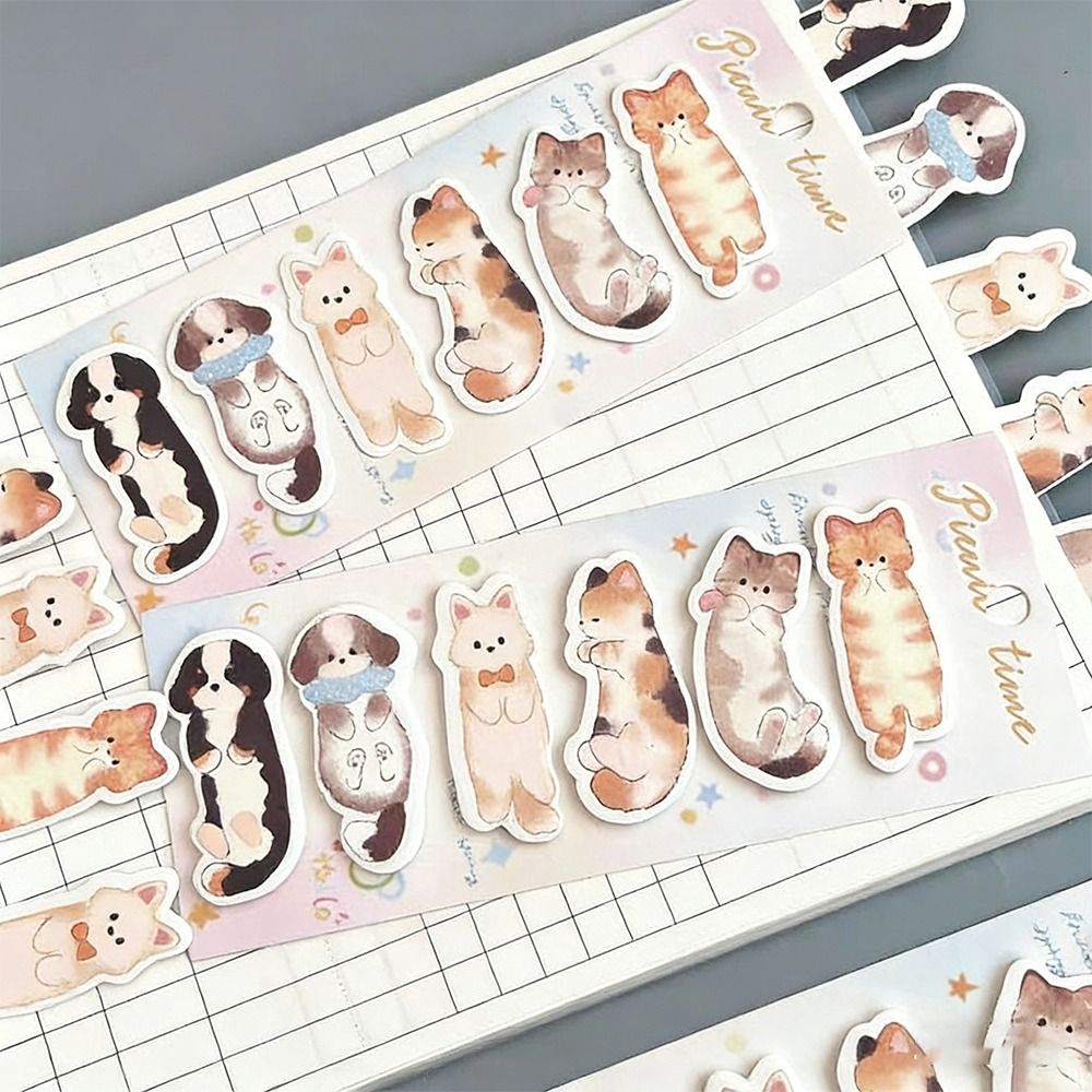 Creative Cartoon Animal Sticky Notes Note Mark Planner Organization Cat ...