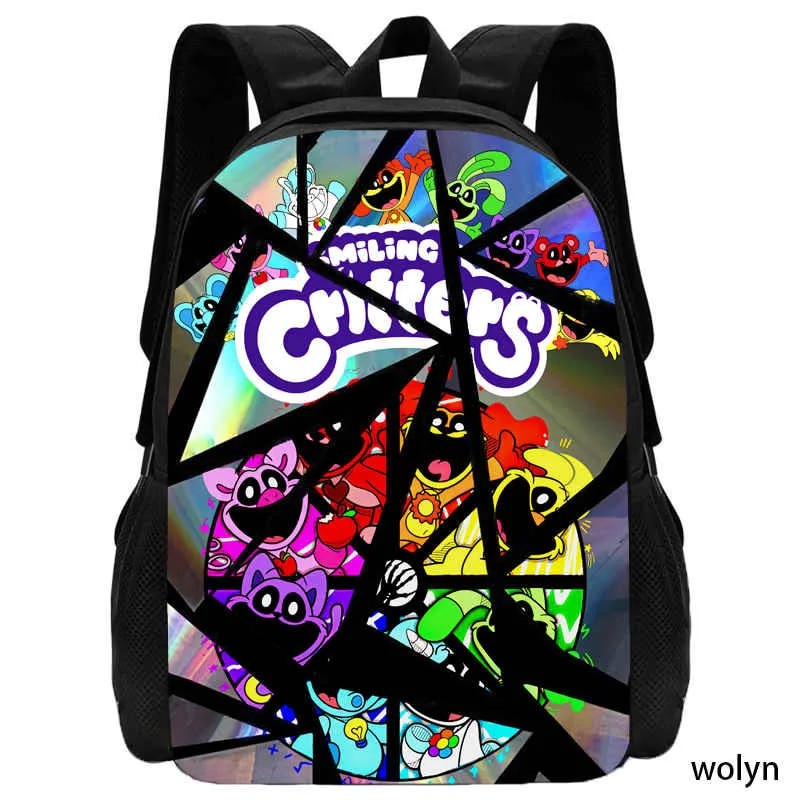 Smiling Critters Backpacks for Boy Girls Large Capacity Cartoon ...
