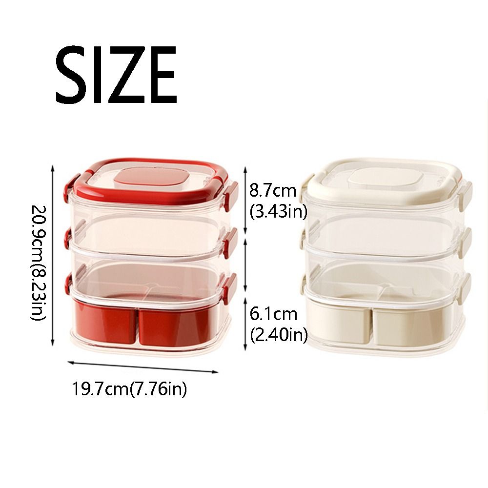 Portable Stackable Spice Storage Box Transparent Multi-Compartment ...
