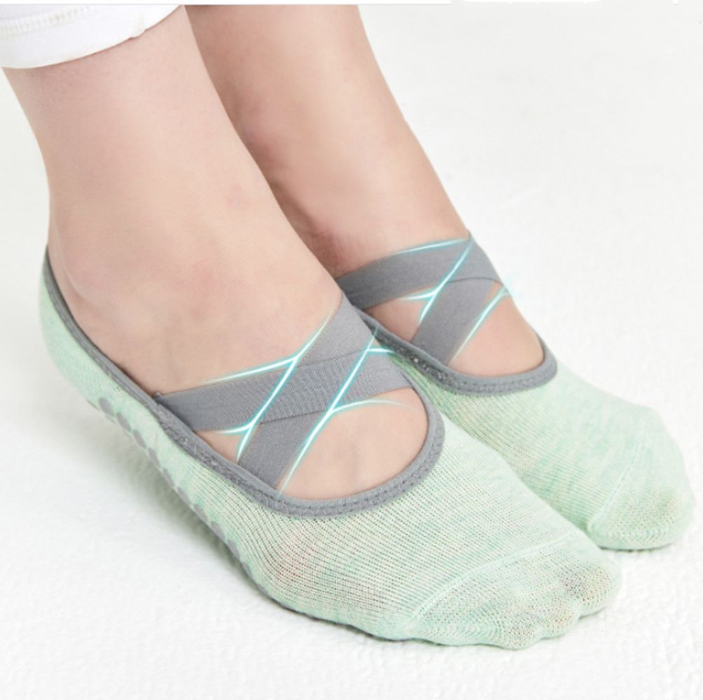 Sticky Grippers Cushioned Women Silicone Sole Breathable Ballet Cross ...