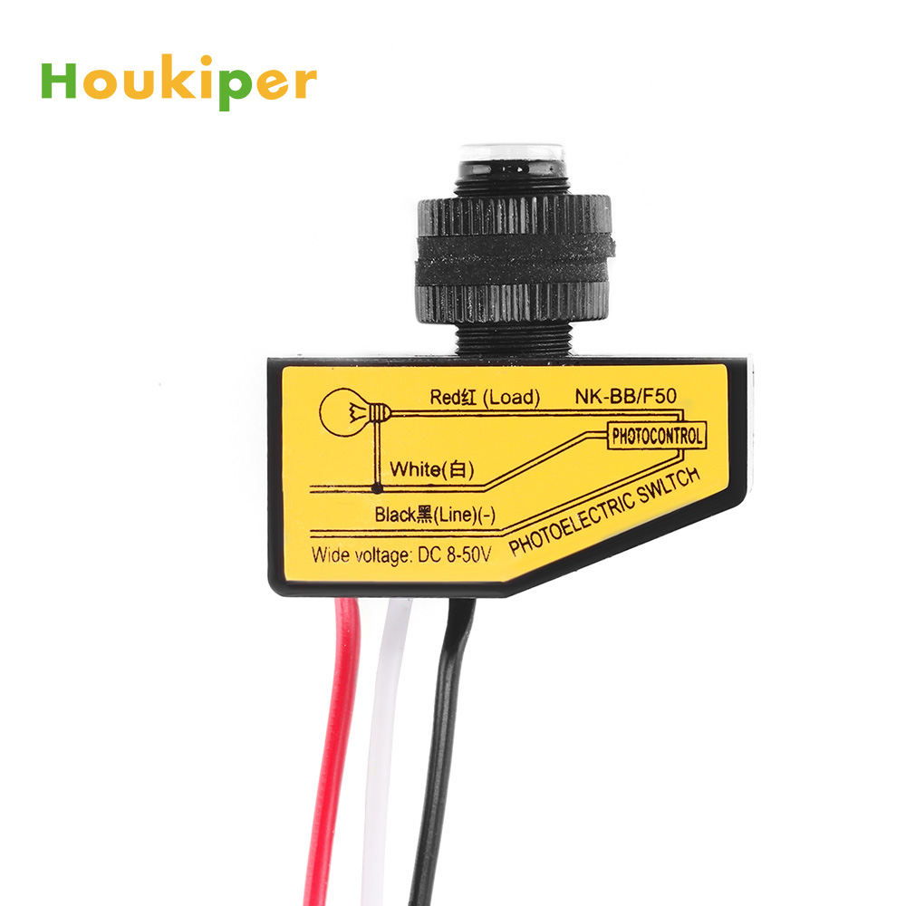 【TopazTrove】Houkiper DC 8-50V Flush Mount Photocell Dusk to Dawn Switch ...