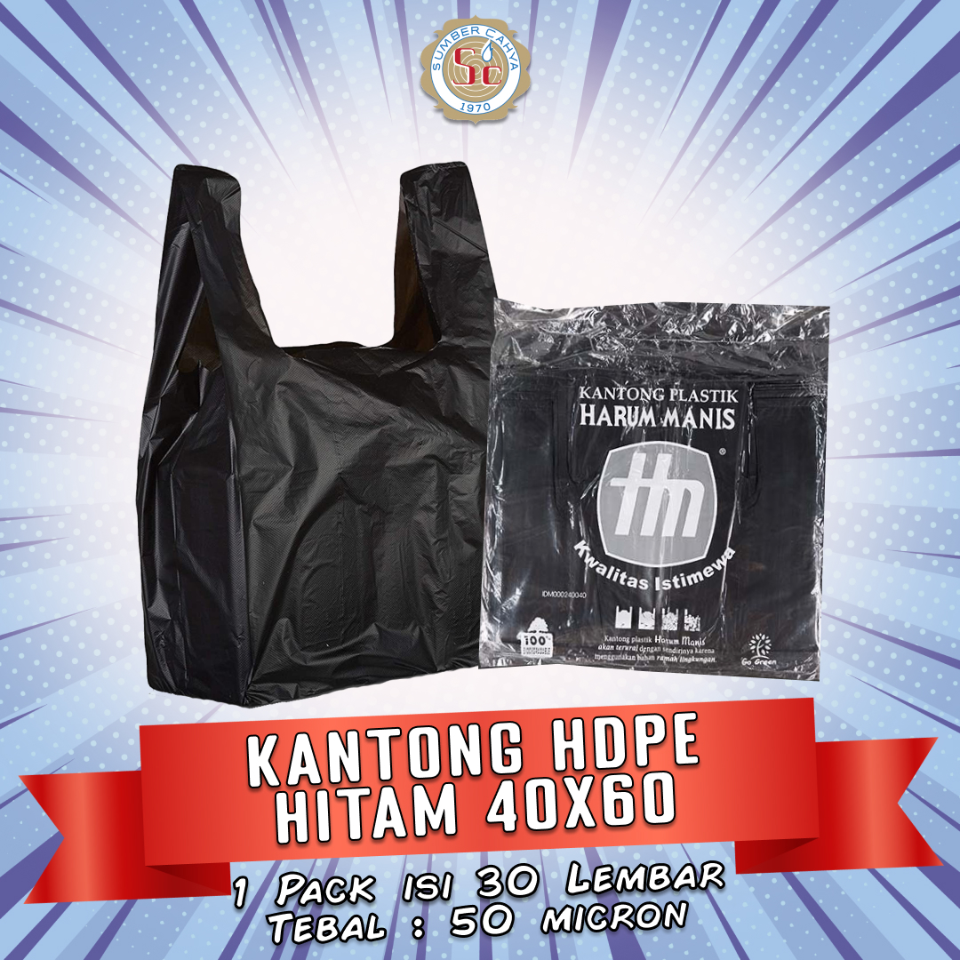 Kantong Plastik Ramah Lingkungan Hitam UK 40x60 HDPE | Lazada Indonesia