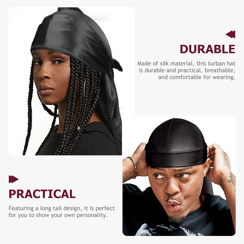 【Special Promotion】 Durag Durags Silk Men Long Headwraps Silky Women ...
