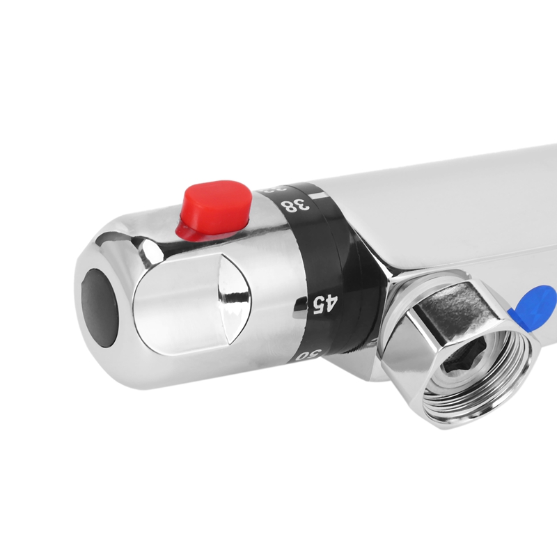 Chrome Thermostatic Bar Shower Mixer Valve Anti Scald Tap - The Century ...