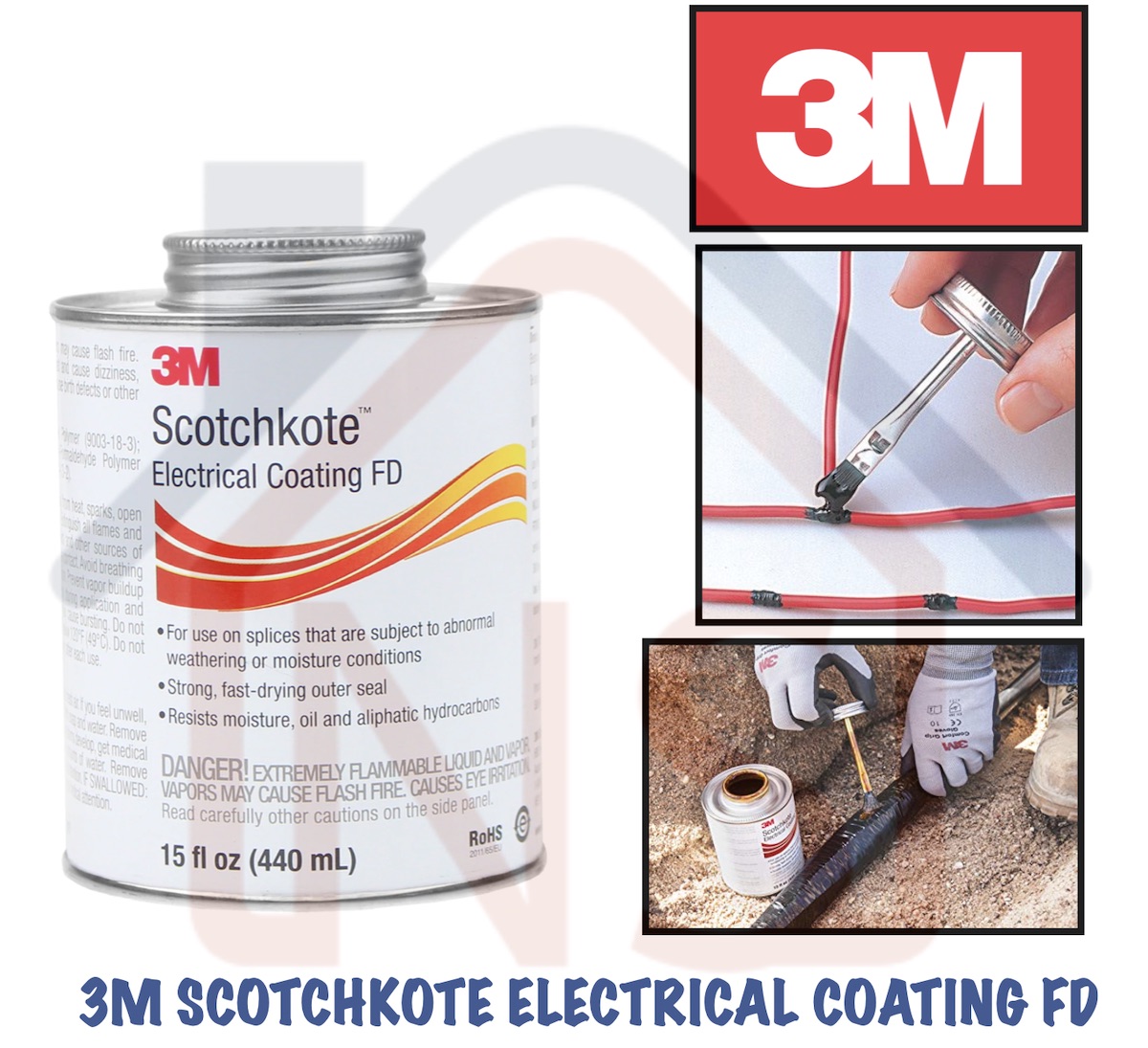 3M™ Scotchkote™ Electrical Coating FD 440ml Liquid Electrical Tape ...