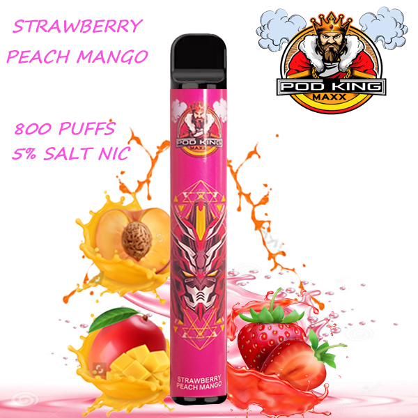 LEGIT POD KING MAXX Puff Plus 800 PUFFS (STRWBERRY PEACHMANGO) smoke ...