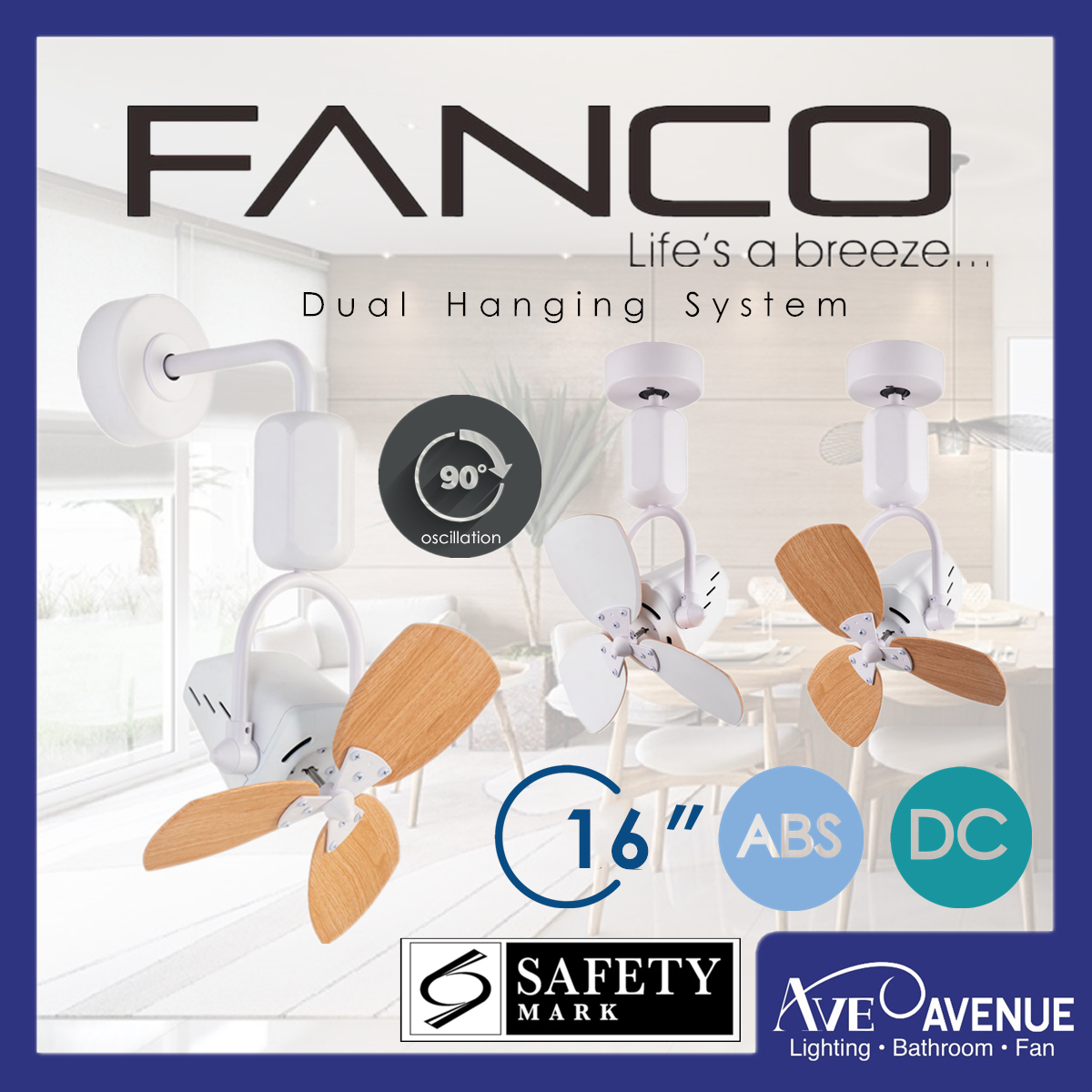 Fanco DONO 16 Inch DC Motor Corner Fan with Remote Control | Lazada ...