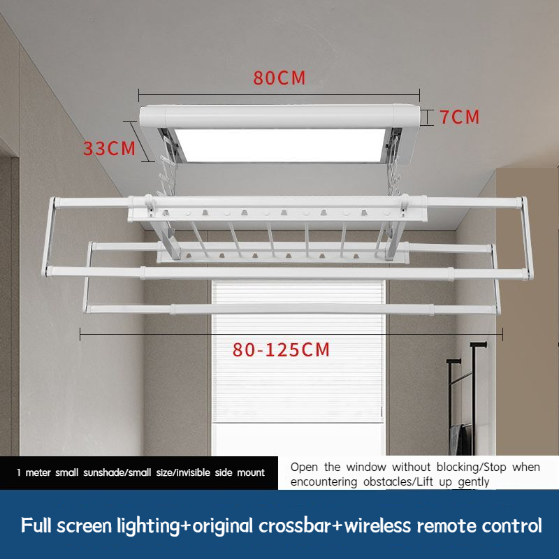 Space Aluminum Electric Automated Laundry Rack Ceiling Clothes Hanger ...