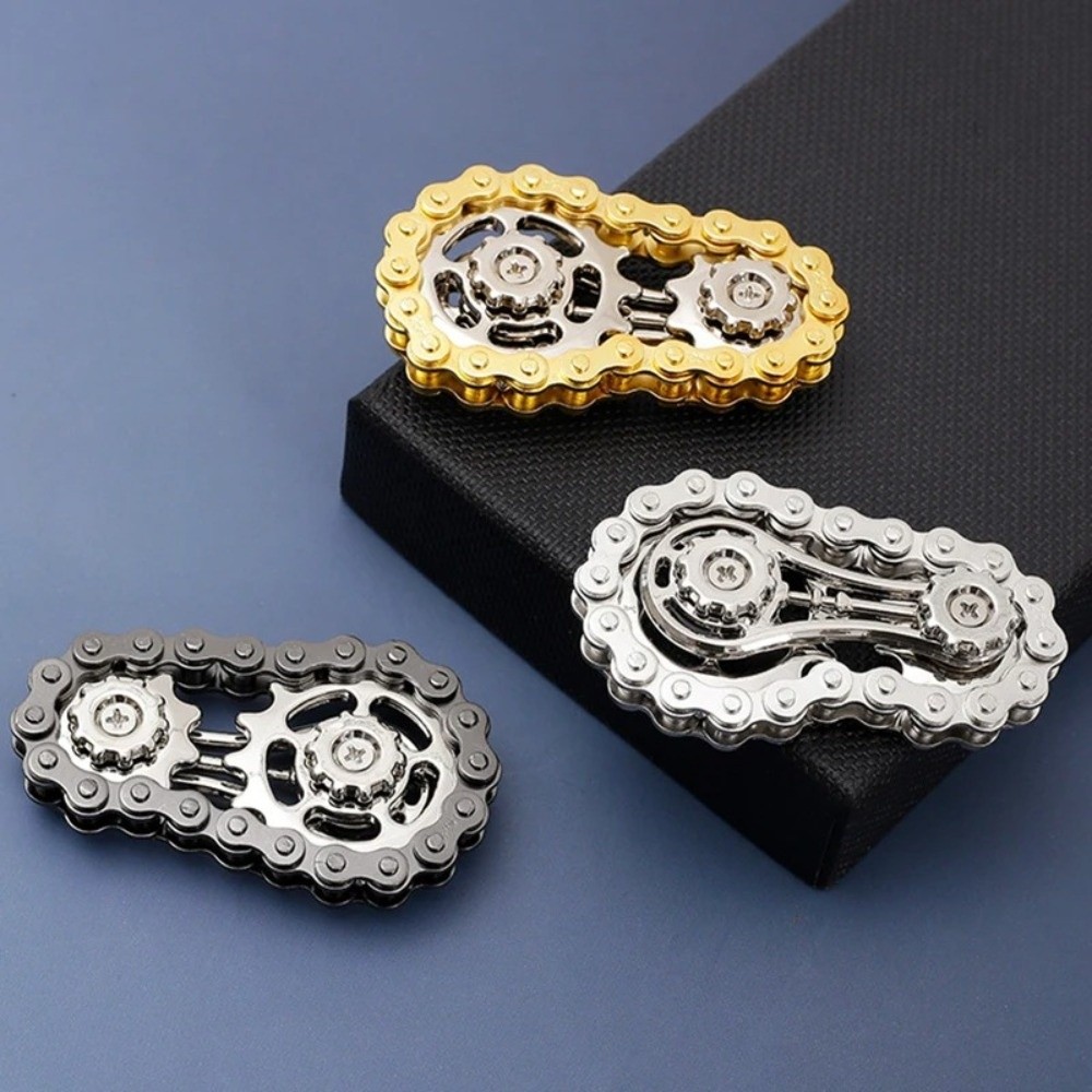 Mechanical Toy Creative Flywheel Fidget Spinner Metal Spinning Top Bike ...