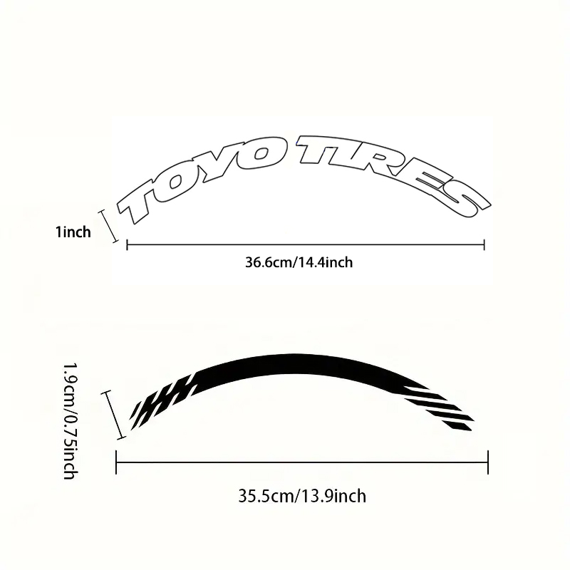 【Unbeatable Prices】 One Tire Letter Car Tire Styling Decorative Sticker ...
