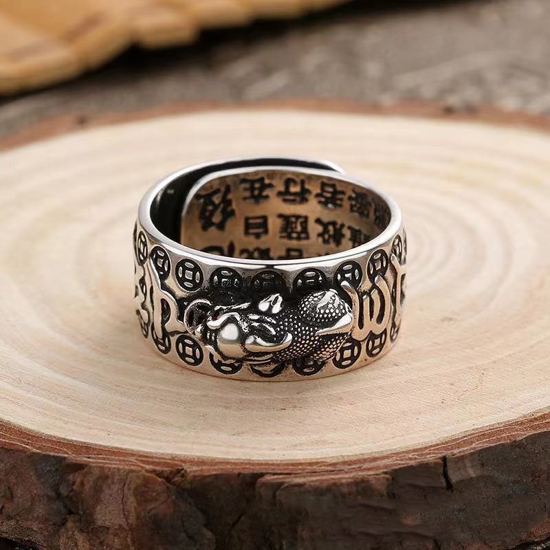 【Hot demand】Vintage Golden Toad Live and Aggressive Men's Trendy Ring ...