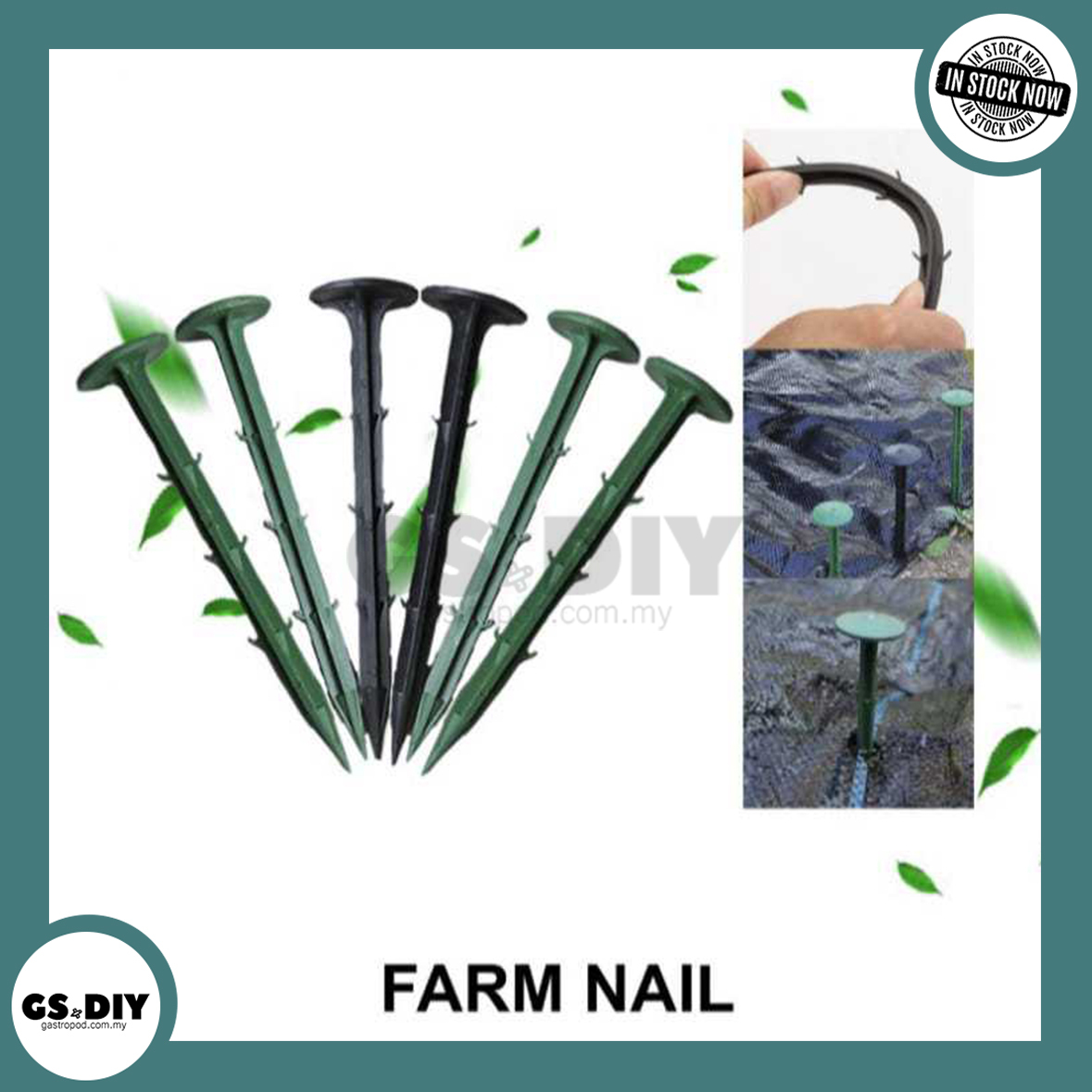 Farm Nail Paku 10pcs Weedmat💯Paku Silvershine/Silver shine/Garden Nail ...