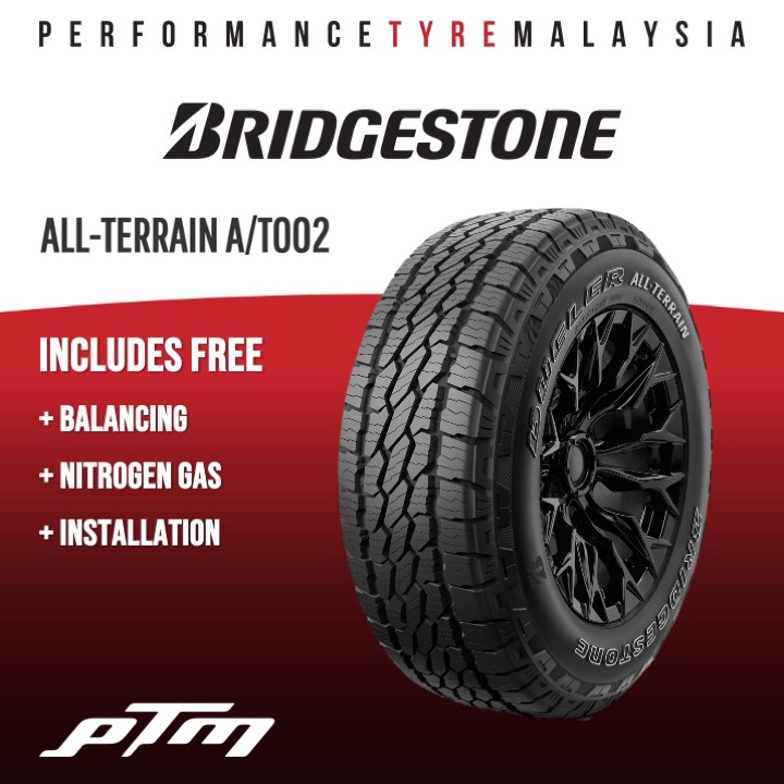 Bridgestone Dueler AT002 All Terrain 15 16 17 18 inch Tyre (FREE ...