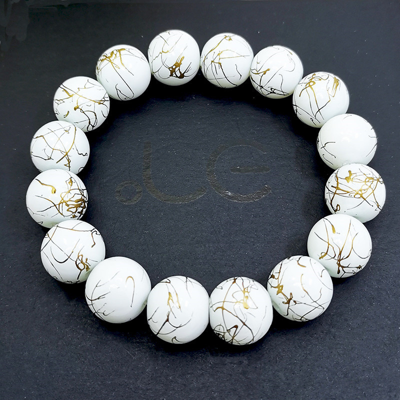 【Factory prices】Stall Glass Paint Gold Silk Bracelet Women's Imitation ...