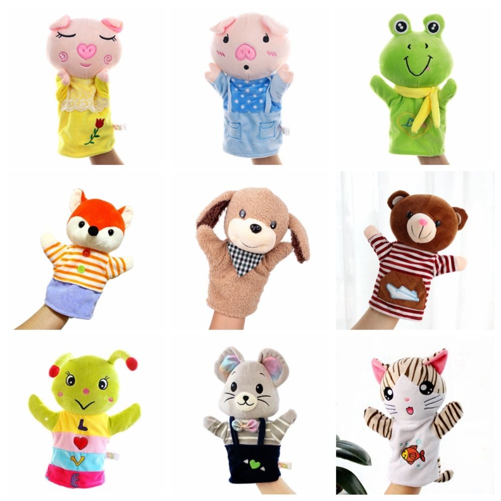Animal Puppet Stuffed Animals Plush Finger Puppet Anime Doll Marine ...