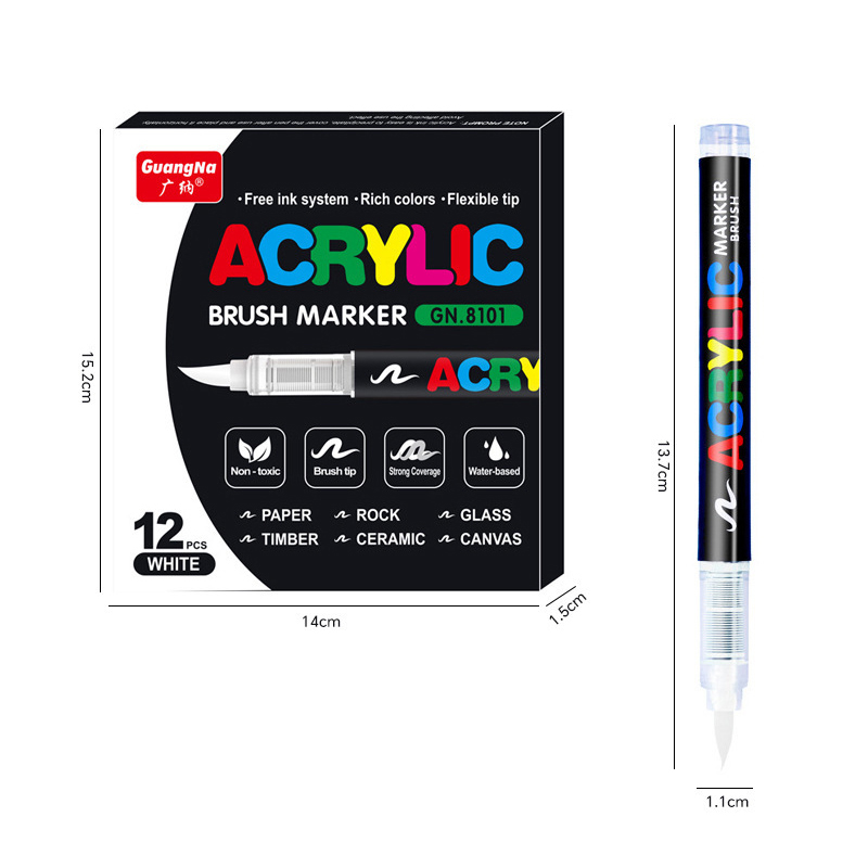 Direct Liquid Acrylic Marker Pen Paint Brush Pen Painting Stone Ceramic ...