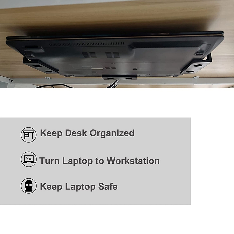 3 Pcs Plastic Under Desk Laptop Holder Mount with Screw,Under Desk ...