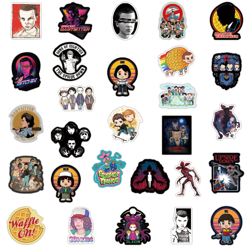 【New Lruduct】10/50/100pcs Pack Stranger Things Stickers Waterproof PVC ...
