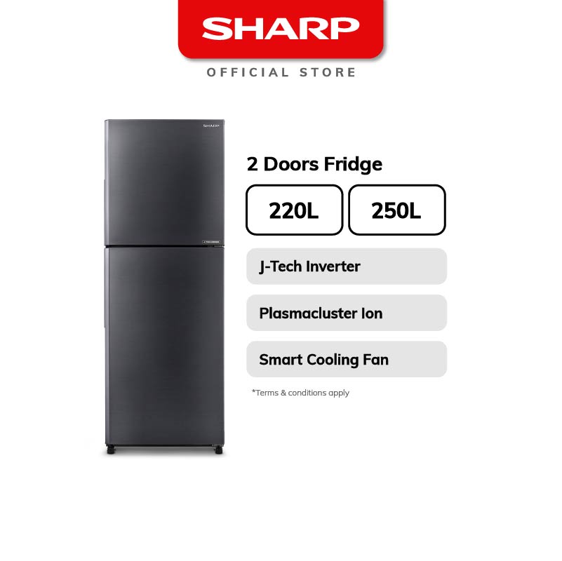 SHARP 220/250/300/330/360L 2 Door 3 Ticks Refrigerator SJ-RF22/25/30/33 ...