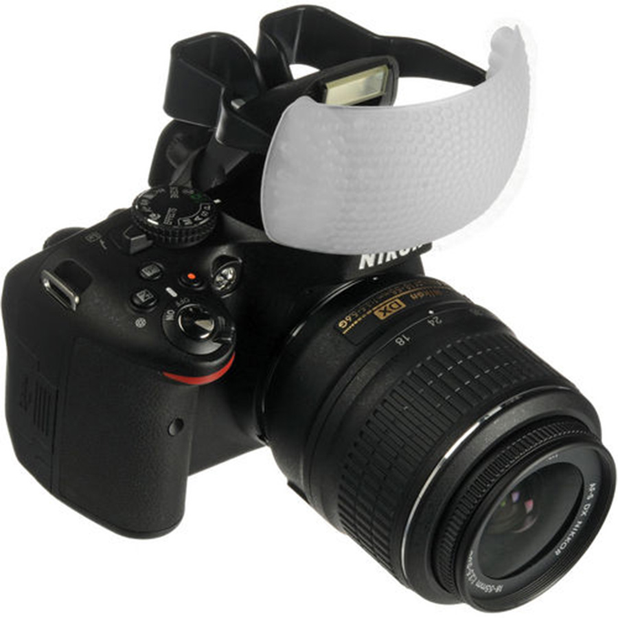 【VogueVenture】White Color Puffer Pop-Up Flash Soft Diffuser Dome For Canon Nikon Pentax DSLR ...