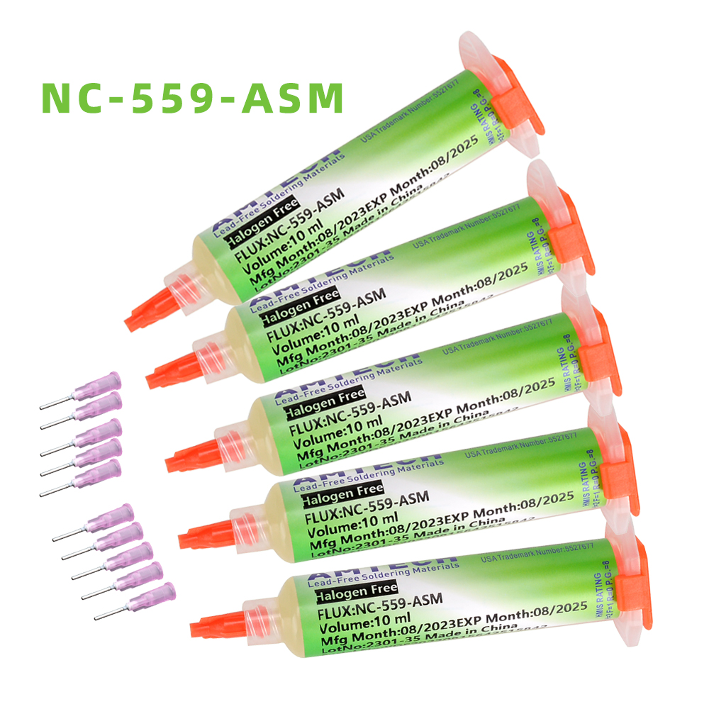 100% Amtech Nc-559-Asm Bga No-Clean Solder Paste Welding Advanced Flux ...