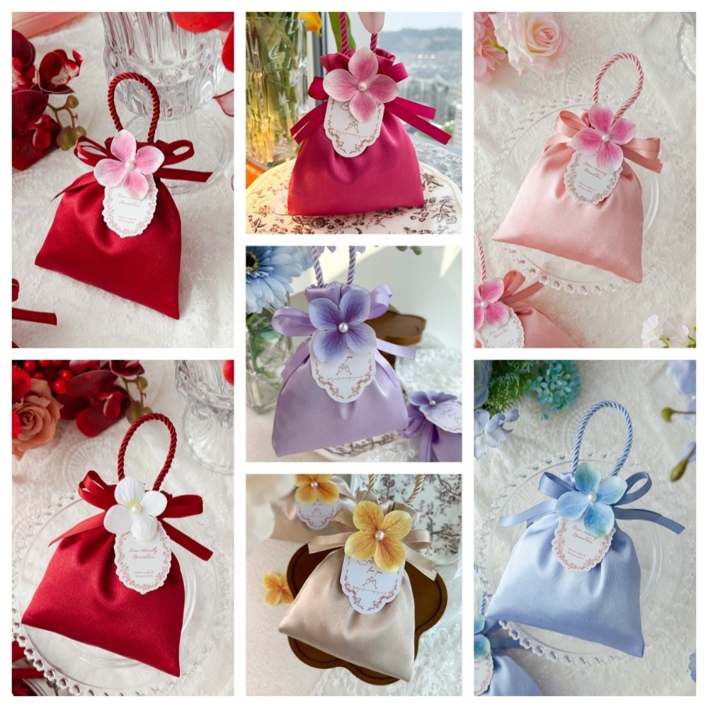 Portable Mini Flower Drawstring Bag Gift Packaging Elegant Wedding ...